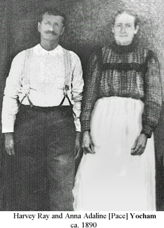Photo of Harvey Ray Yocham & Anna Adaline Pace Marion Co AR