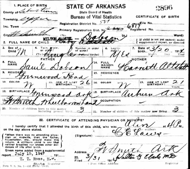 WWII Sebastian Co Ar